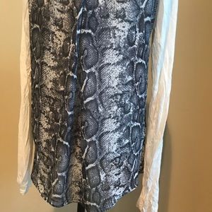 Maude | Tops | Long Sleeve Sheer Snake Skin Top | Poshmark